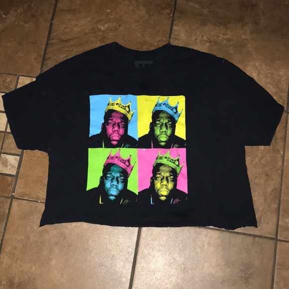 Notorious B.I.G. | Tops | Juniors Biggie Smalls Crop Tee | Poshmark